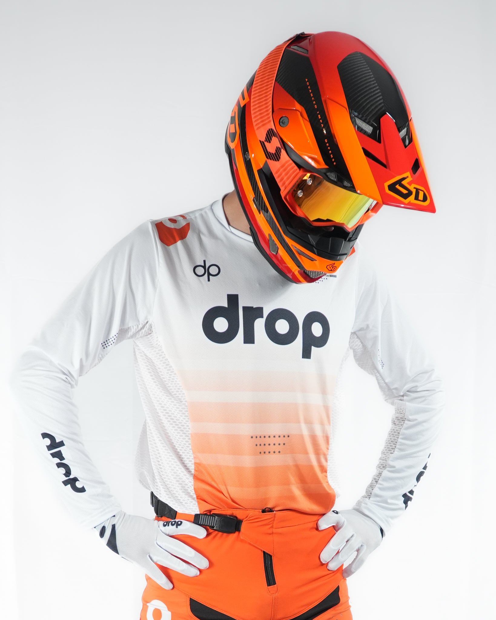 Drop Alpha White Orange Jersey – Drop Sports